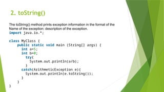 Exception in java to be presented to students.pptx