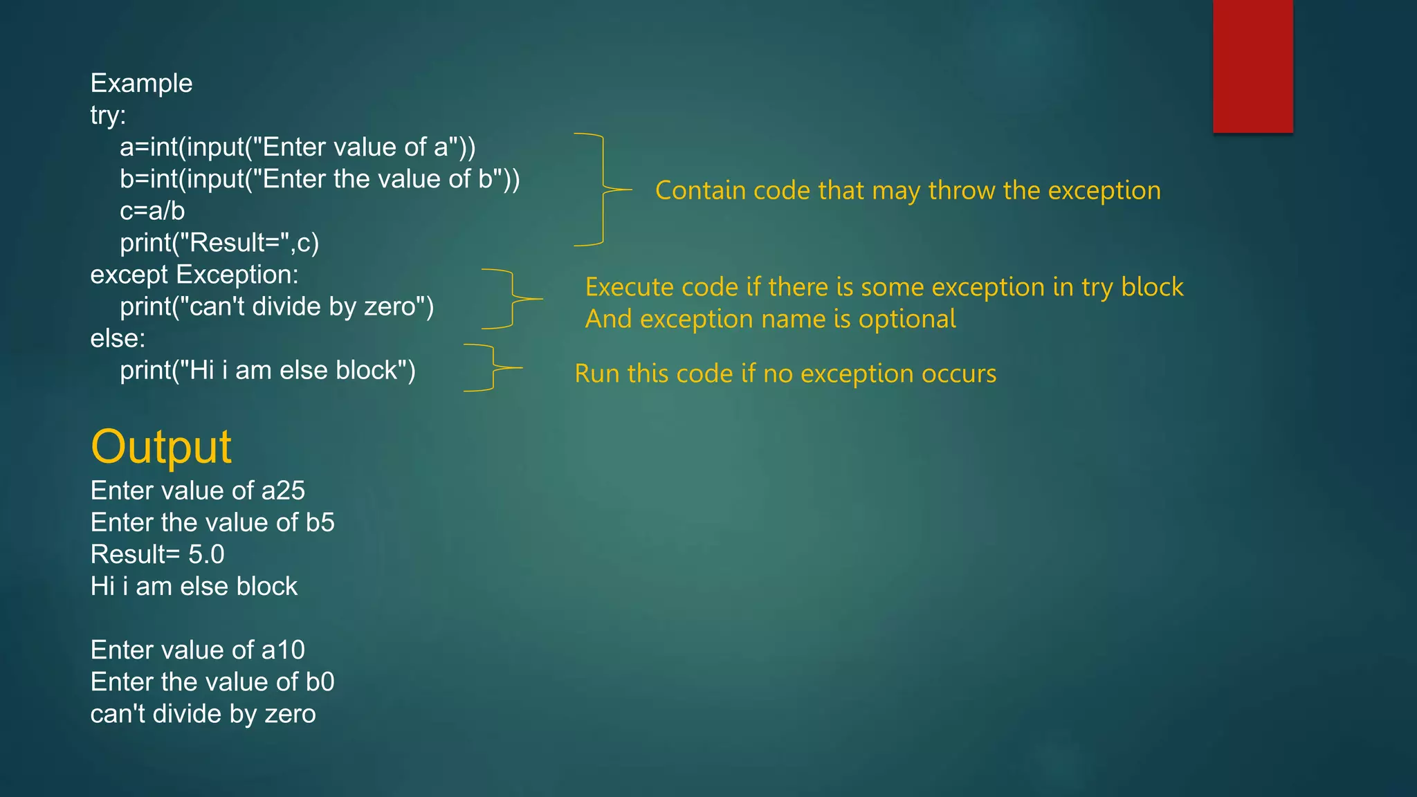 Exceptioninpython Pptx