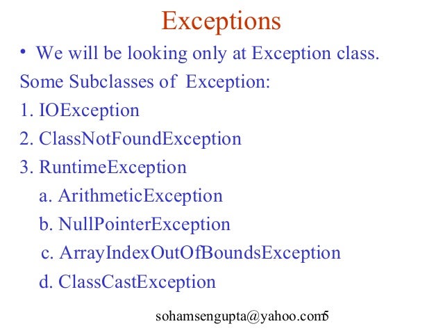 Exceptions