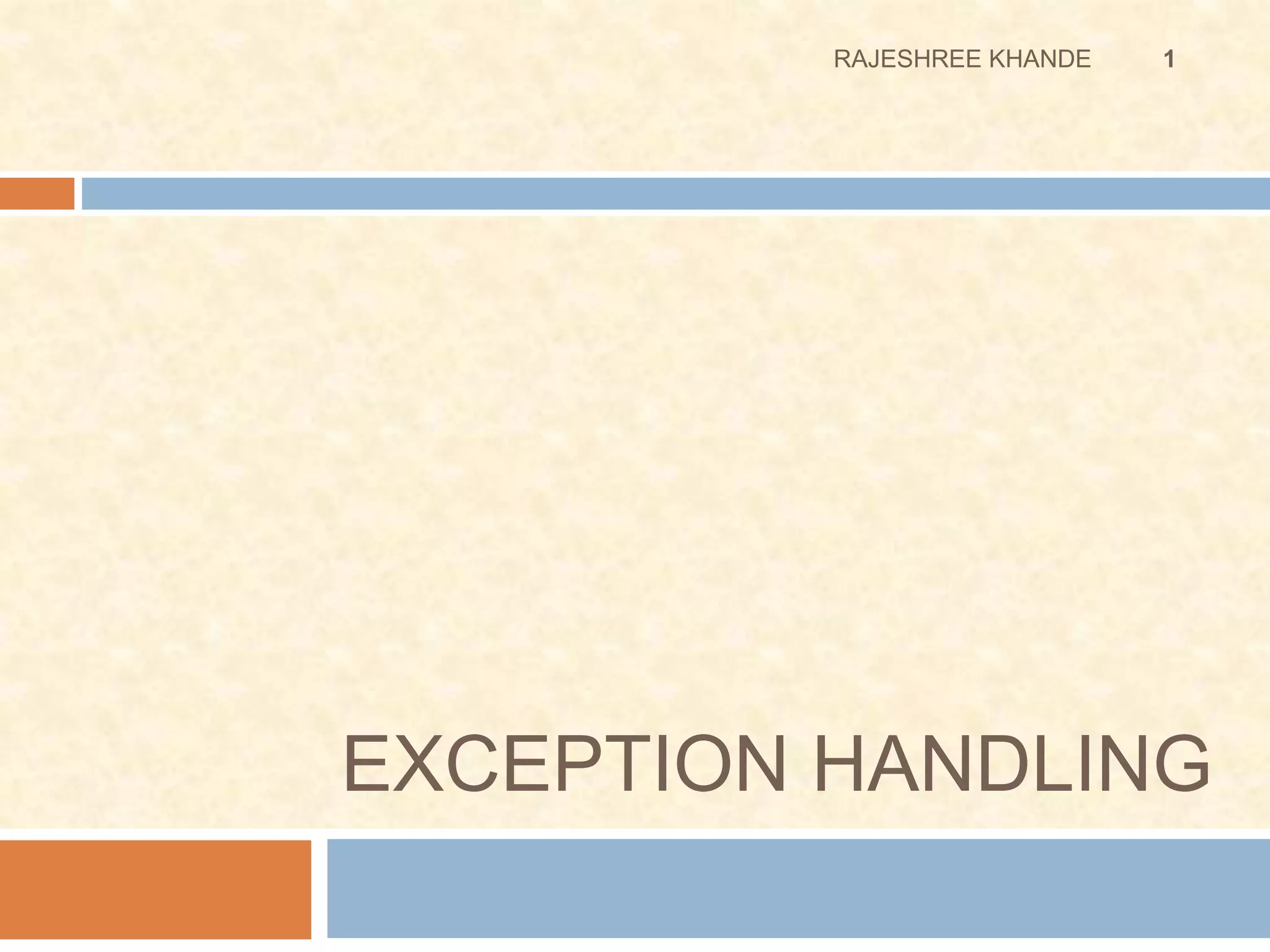 Java Exceptions Handling Ppt