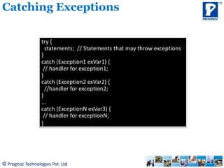 How to handle exceptions in Java Technology | PPSX