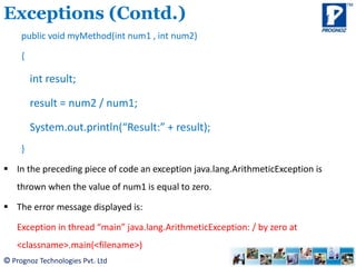 How to handle exceptions in Java Technology | PPT