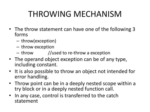 Exceptions in C++ Object Oriented Programming.pptx Exceptions in C++ Object Oriented Programming.pptx