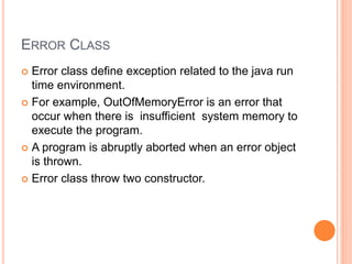 Exceptions in java | PPT