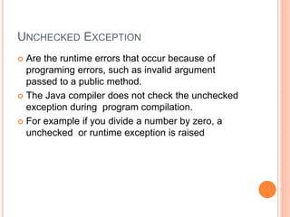 Exceptions in java | PPT