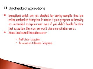 Exceptions in java | PPT