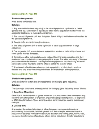 excercise , origin and evolution of life.pdf | Geology | Science