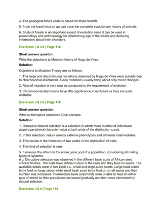 excercise , origin and evolution of life.pdf | Geology | Science