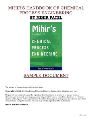 Mihir's handbook of chemical process engineering (Excerpt) | PDF