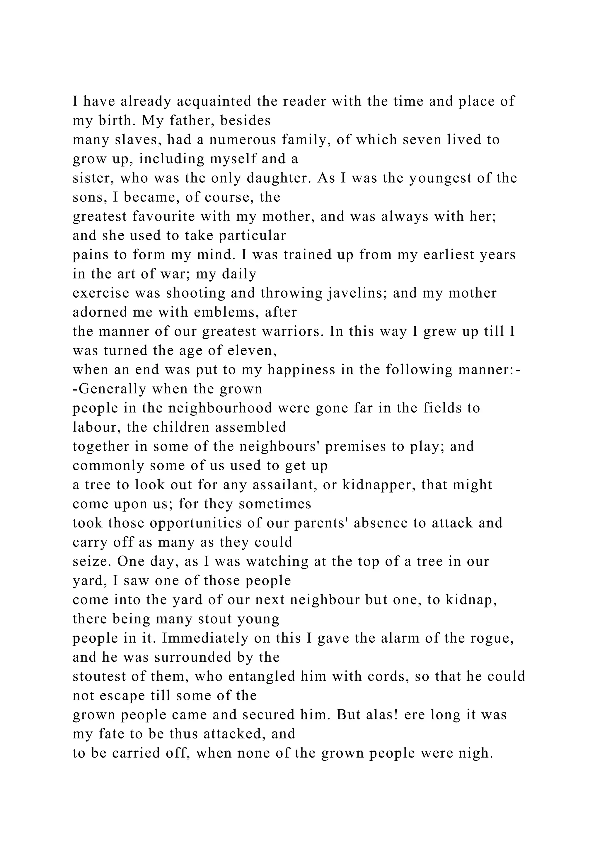 Excerpt from Olaudah Equiano, The Interesting Narrative of th.docx