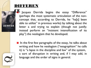 Excerpt from “on difference” - Mathankumar.S | PPT