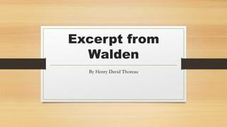 A report on Excerpt from Self Reliance.pptx