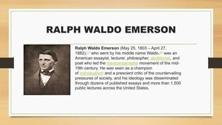 A report on Excerpt from Self Reliance.pptx