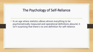 A report on Excerpt from Self Reliance.pptx
