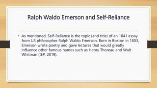 A report on Excerpt from Self Reliance.pptx