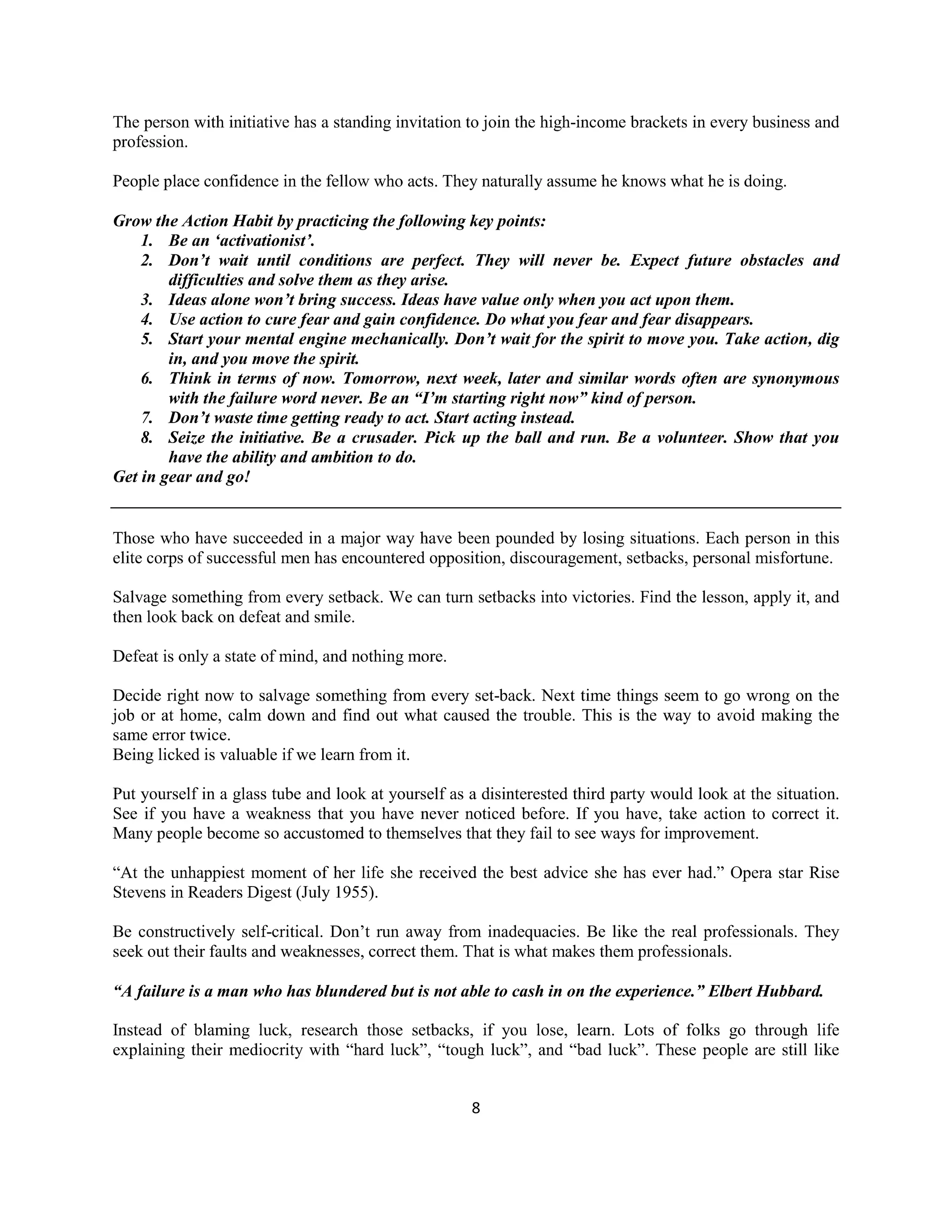 Excerpts the-magic-of-thinking-big refuse to worry about ur health ...