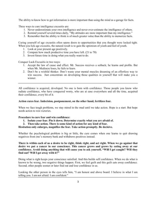 Excerpts the-magic-of-thinking-big refuse to worry about ur health ...