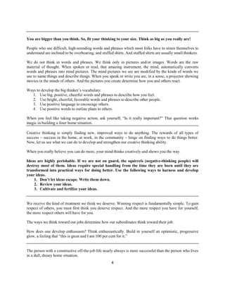 Excerpts the-magic-of-thinking-big refuse to worry about ur health ...