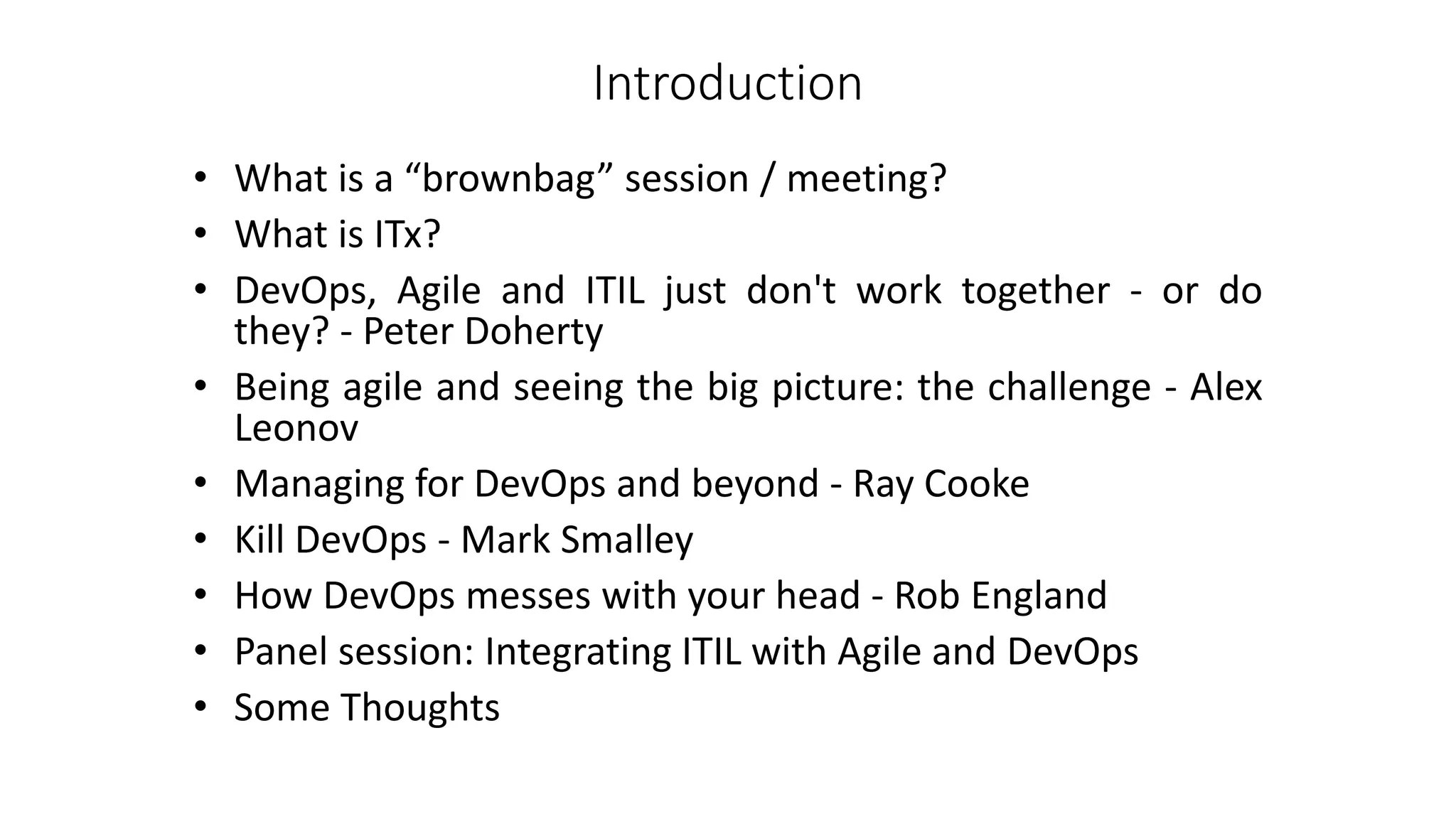 DevOps, Agile, Scrum, ITIL, & ITSM: Excerpts From ITx 2016 | PPTX
