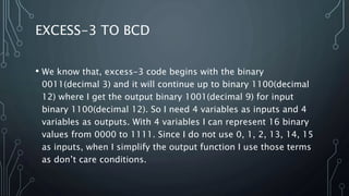 Excess 3 to bcd converter | PPTX