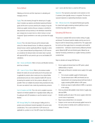 Excess and Obsolete Inventory Reserves whitepaper 2012 | PDF