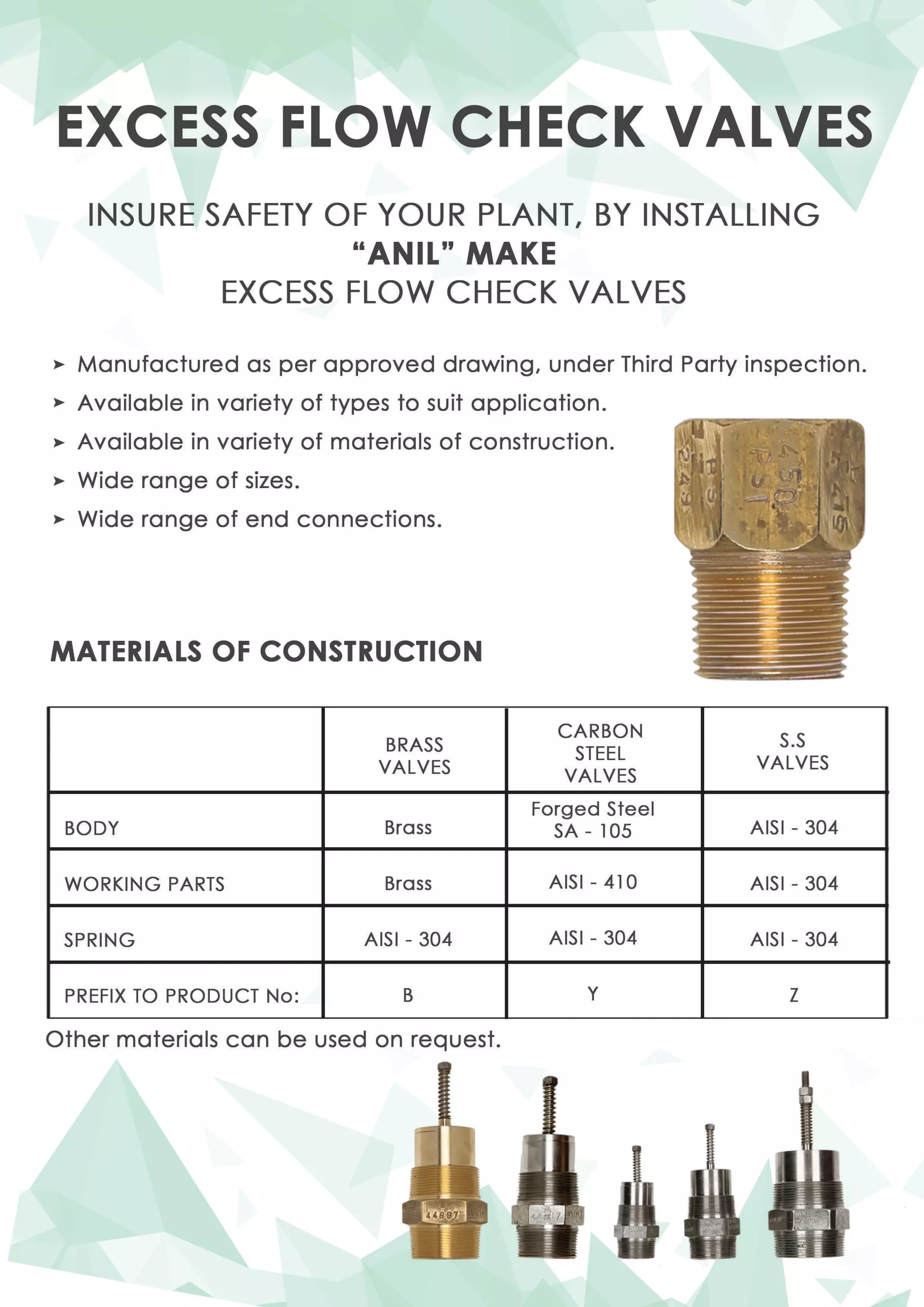 Excess flow check-valves | PDF