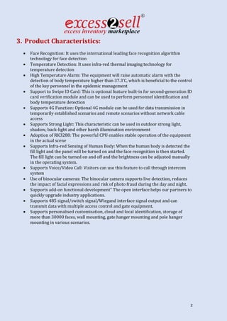 Q8 Face Recognition & Face Temperature Integrated Detector - Contact-less Temperature ...