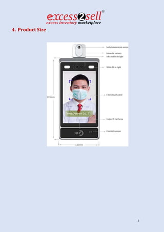 Q8 Face Recognition & Face Temperature Integrated Detector - Contact-less Temperature ...