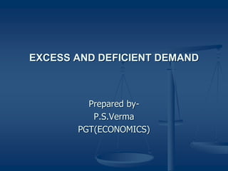 EXCESS AND DEFICIENT DEMAND (1).ppt class 12 | PPT