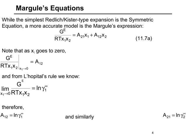Excess gibbs free energy models | PPT | Chemistry | Science