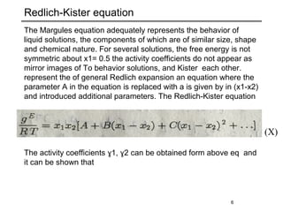 Excess gibbs free energy models | PPT