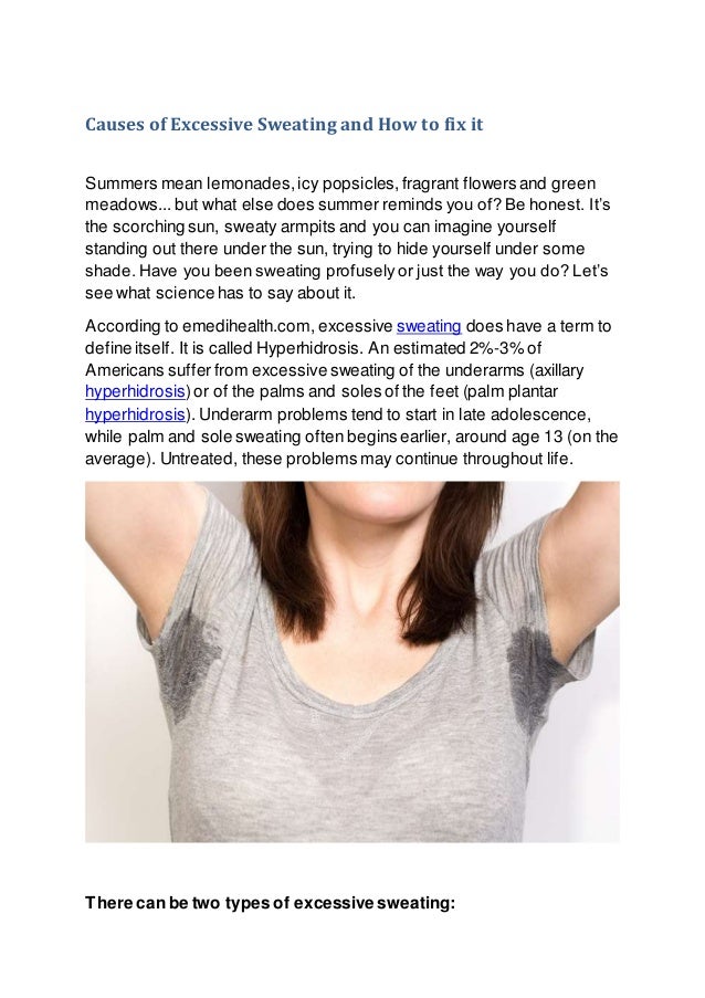 Causes Of Excessive Sweating And How To Fix It