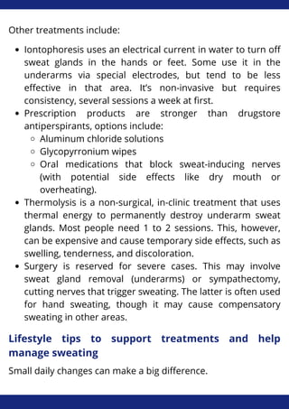 Excessive Sweating Here’s What You Should Know About Hyperhidrosis | PDF