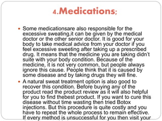 Excessive sweating – top 5 causes | PPTX