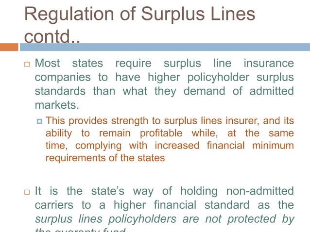 Excess & Surplus | PPT