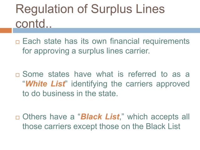 Excess & Surplus | PPT