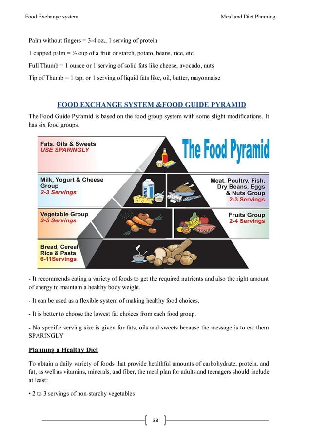 Food Exchange system for nutritionist and Dietetics | PDF | Nutrition ...