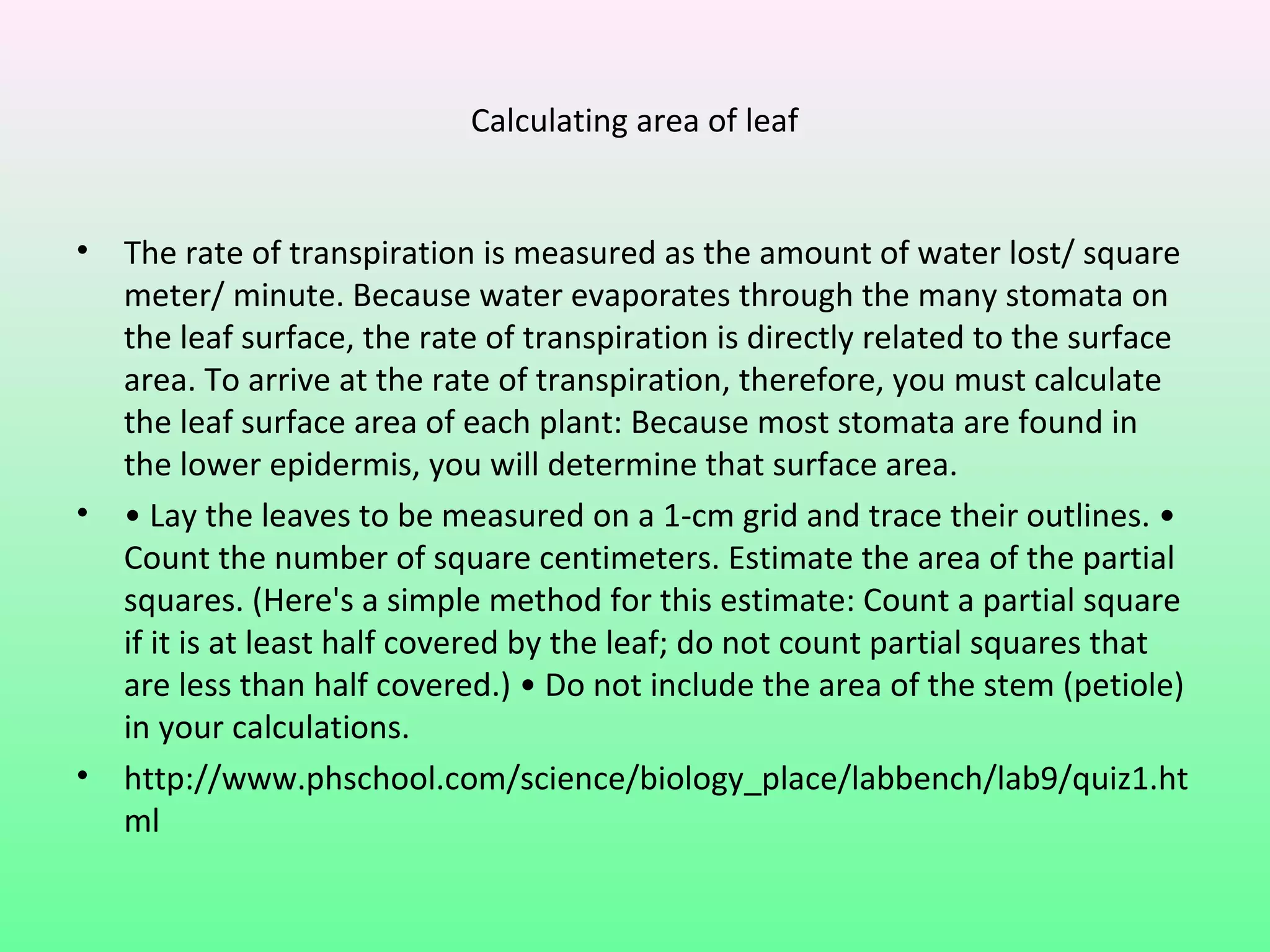 transpiration in plants | PPT