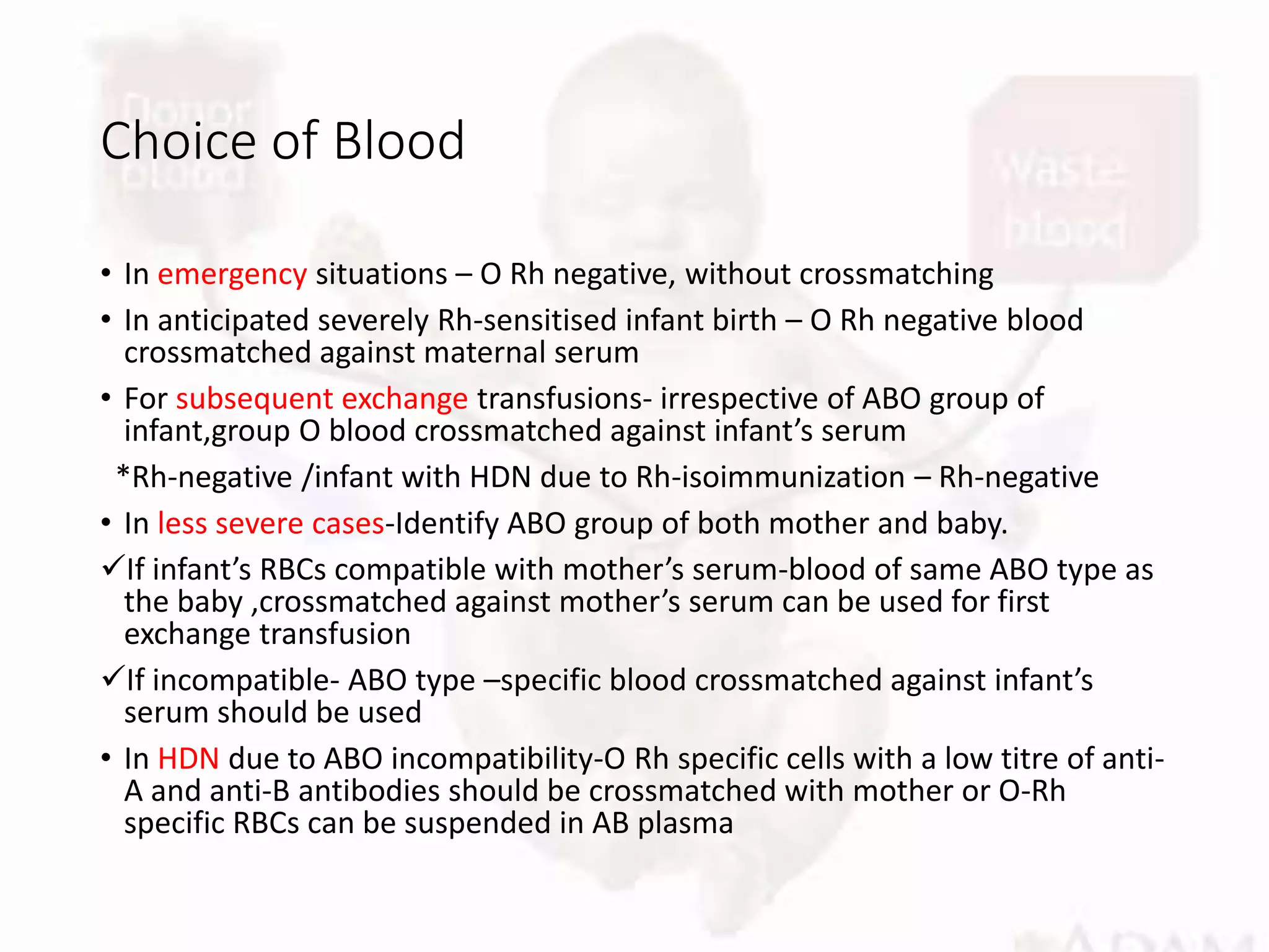 Exchange blood transfusion | PPTX