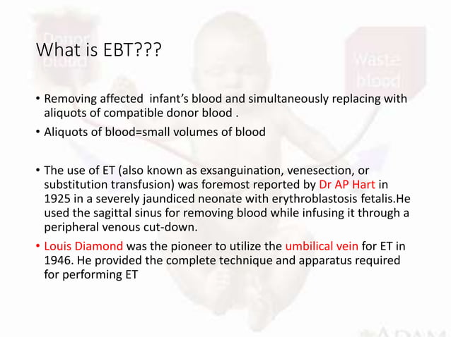 Exchange blood transfusion | PPTX | Blood Disorders | Diseases and ...
