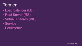 Exchange en load balancing | PPT
