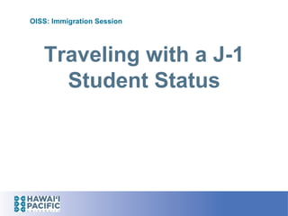 Exchange Immigration Regulations Session | PPT