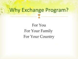 Exchange program | PPT