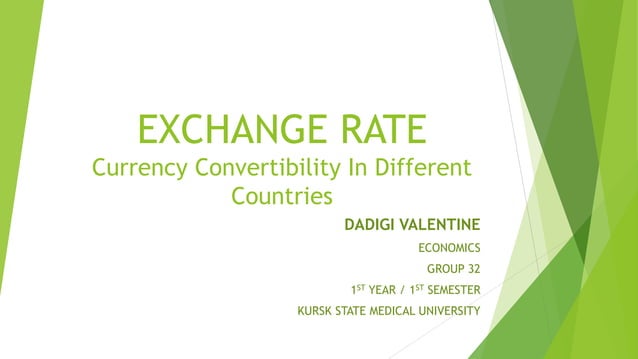 Exchange Rate and Currency Convertibility | PPTX
