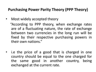 Exchange rate determination | PPTX