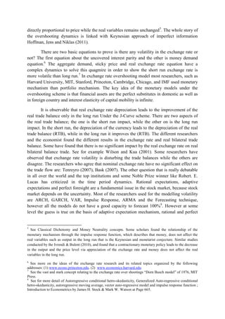Exchange Rate Overshooting and its Impact on the Balance of Trade for ...
