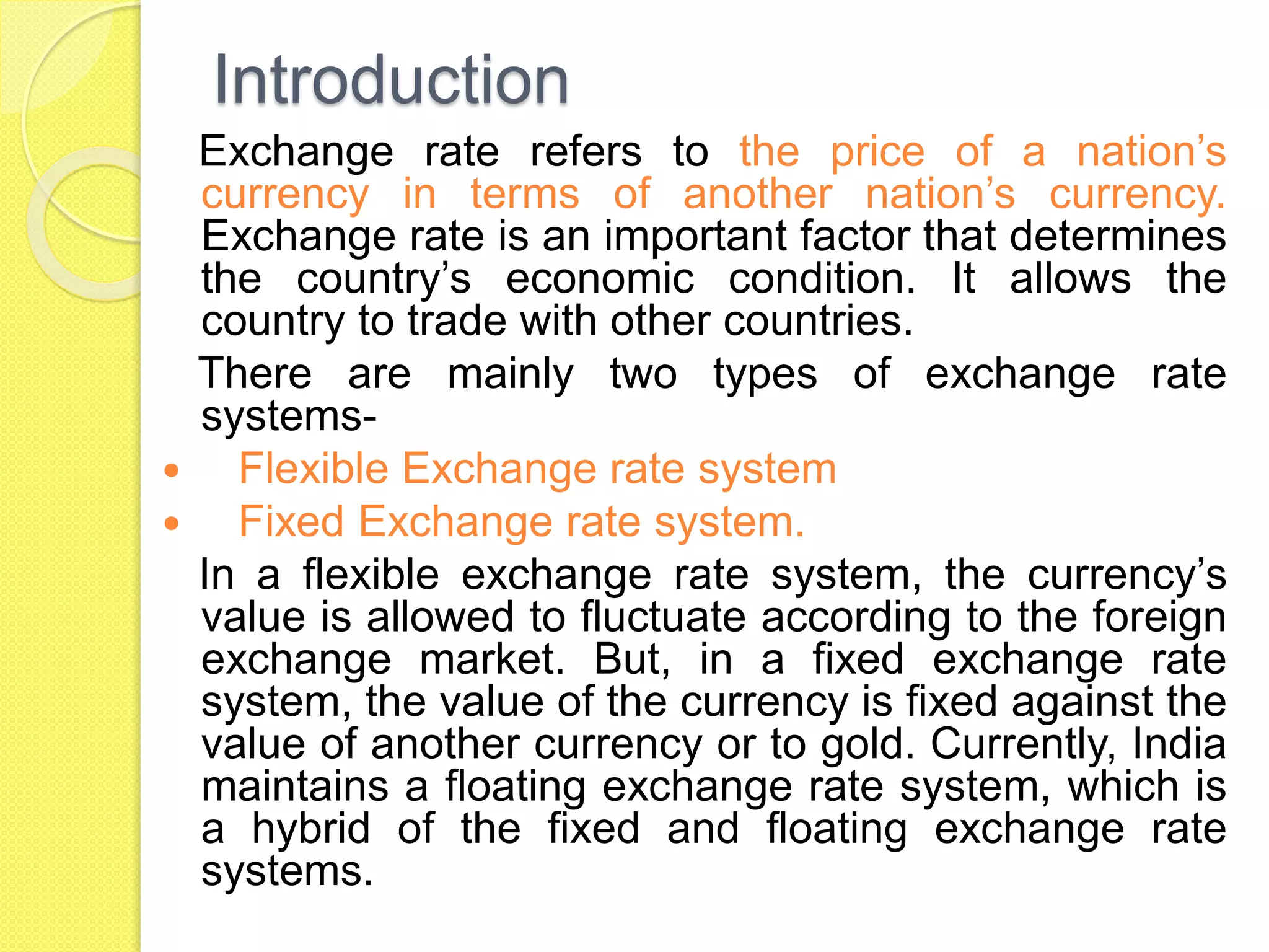 Exchange rate policy in india ppt | PPTX