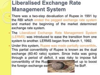Exchange rate policy in india ppt | PPTX