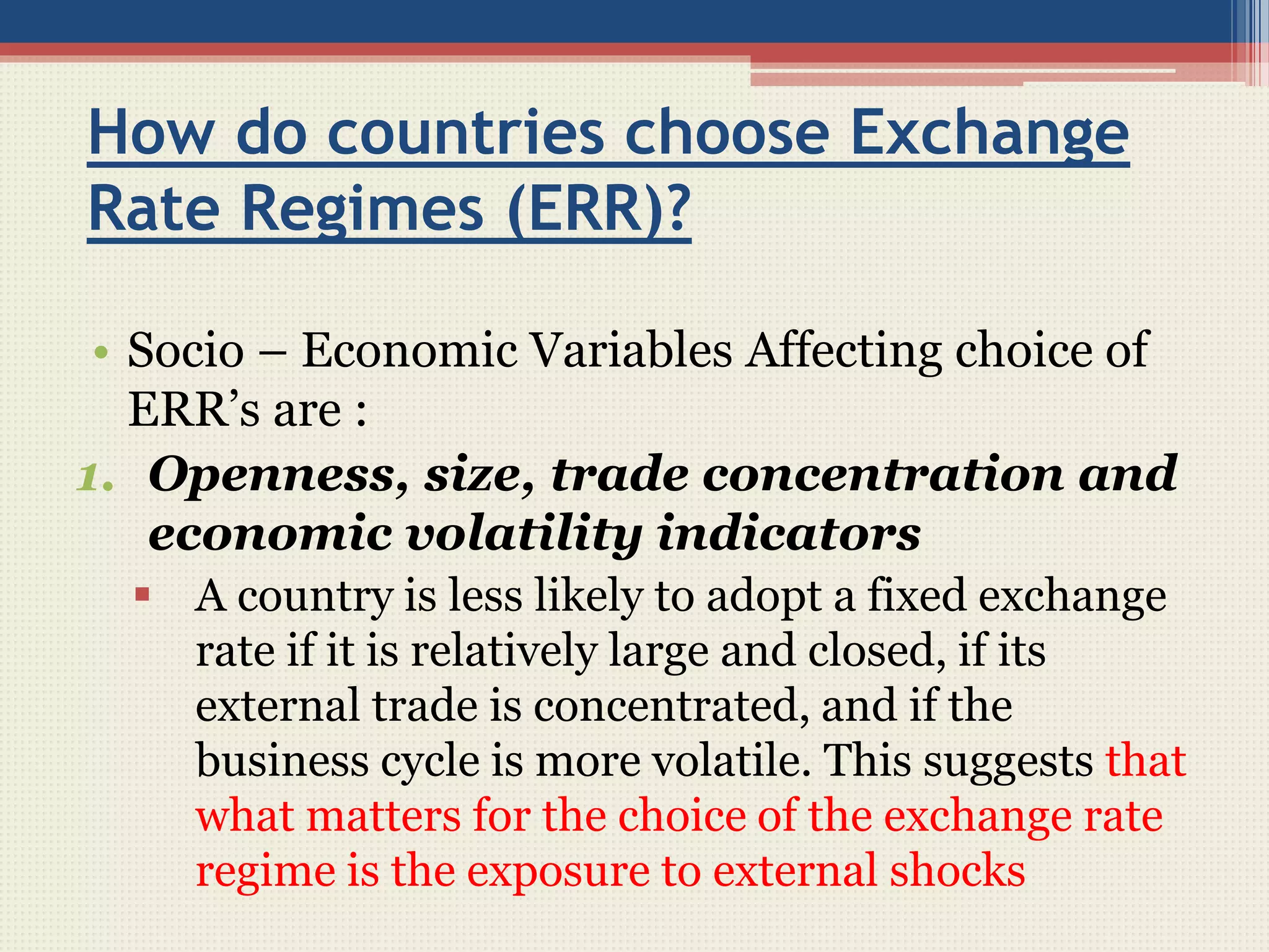 Exchange rate regimes | PPTX