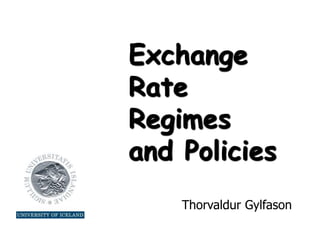 Exchange rate regimes and policies | PPT